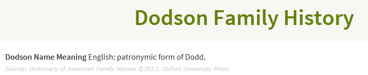 Dods ancestry name | DNAeXplained – Genetic Genealogy