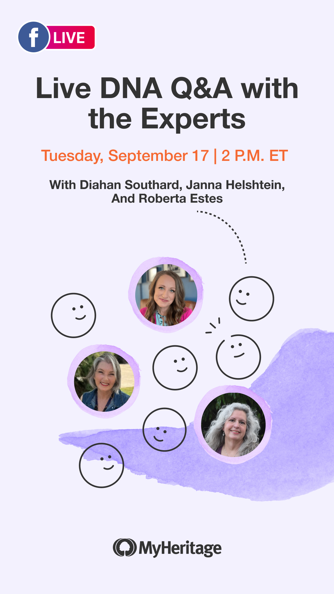 Ask the Experts with MyHeritage on Facebook Live | DNAeXplained – Genetic Genealogy